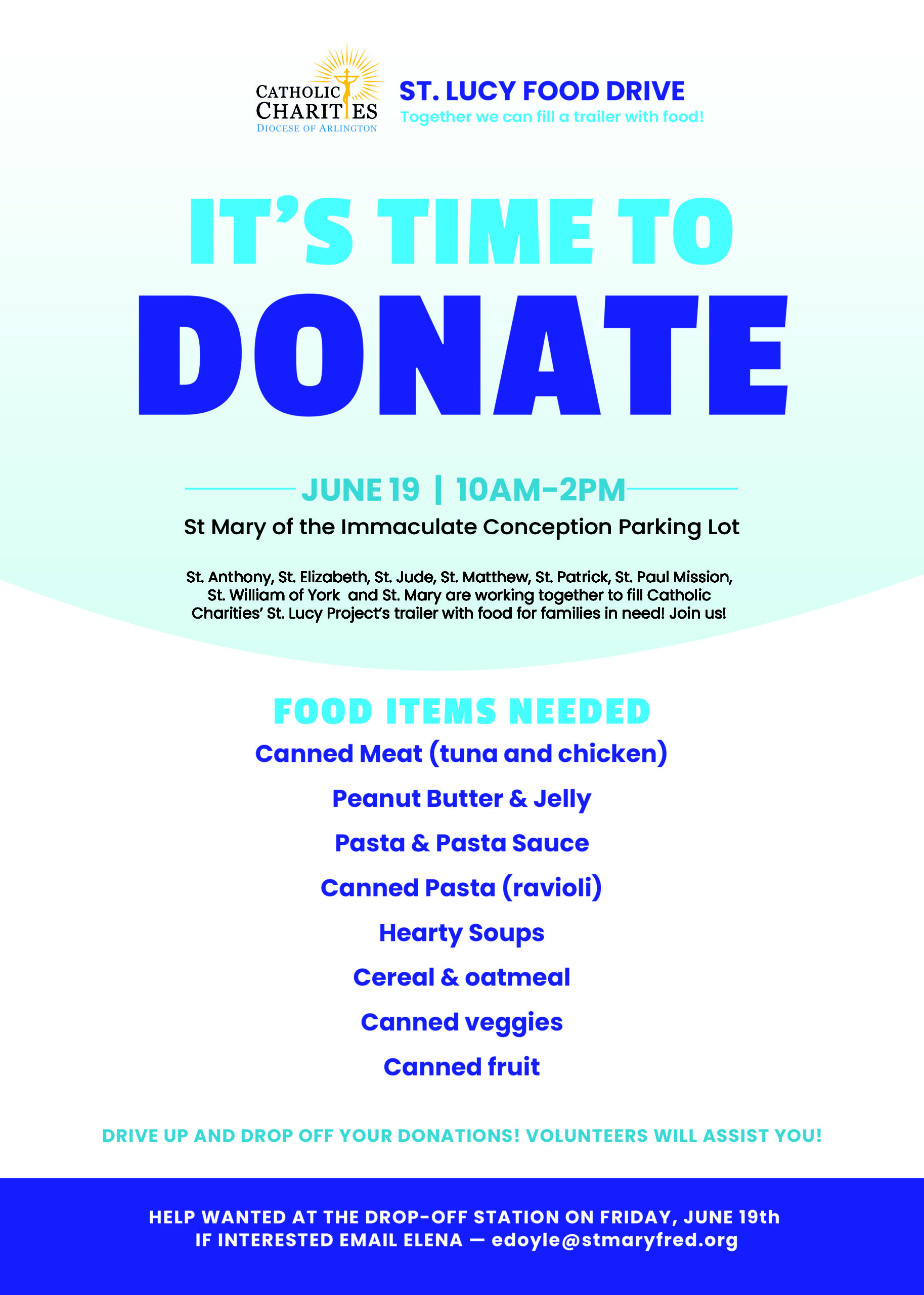 St Lucy Food Drive – Saint Mary of the Immaculate Conception Roman ...