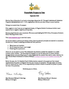 Virginia Catholic Conference Election Information – Saint Mary of the ...