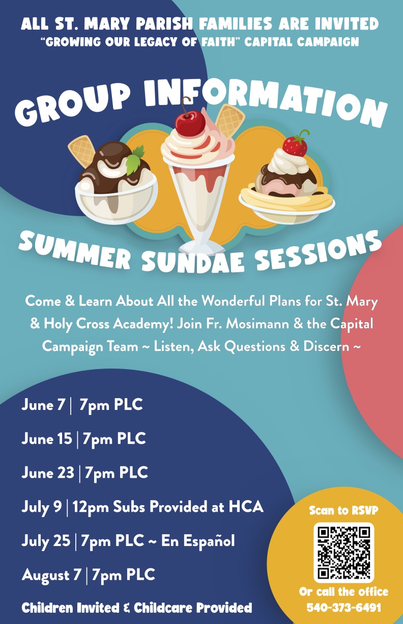 Summer Sundaes – Saint Mary of the Immaculate Conception Roman Catholic ...