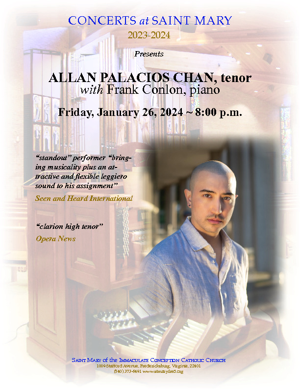 Concerts at St Mary’s Returns Tonight! – Saint Mary of the Immaculate ...